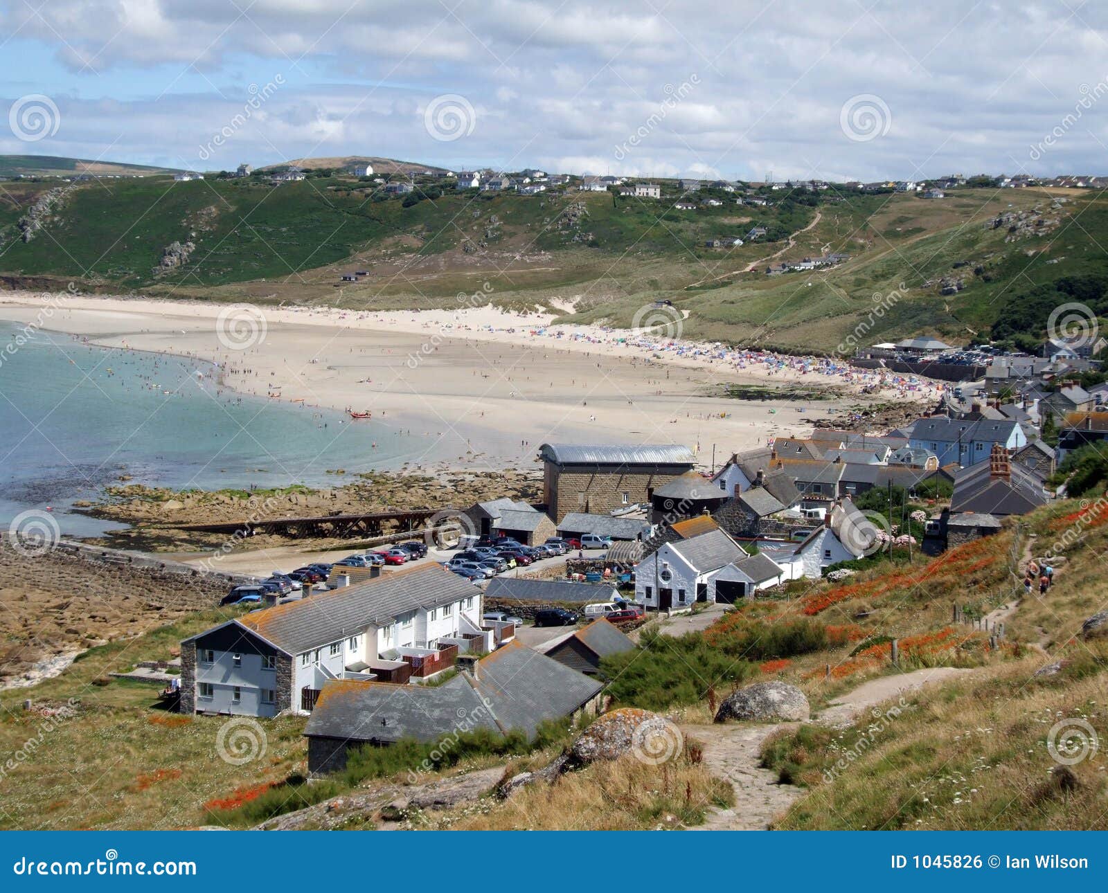 De Inham Van Sennen, Cornwall Stock Foto - Image of engeland, boot: 1045826