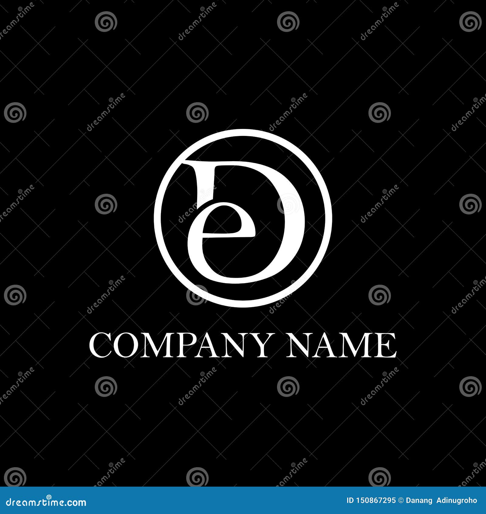 DE Initial Logo Design Inspiration Stock Vector - Illustration of ...
