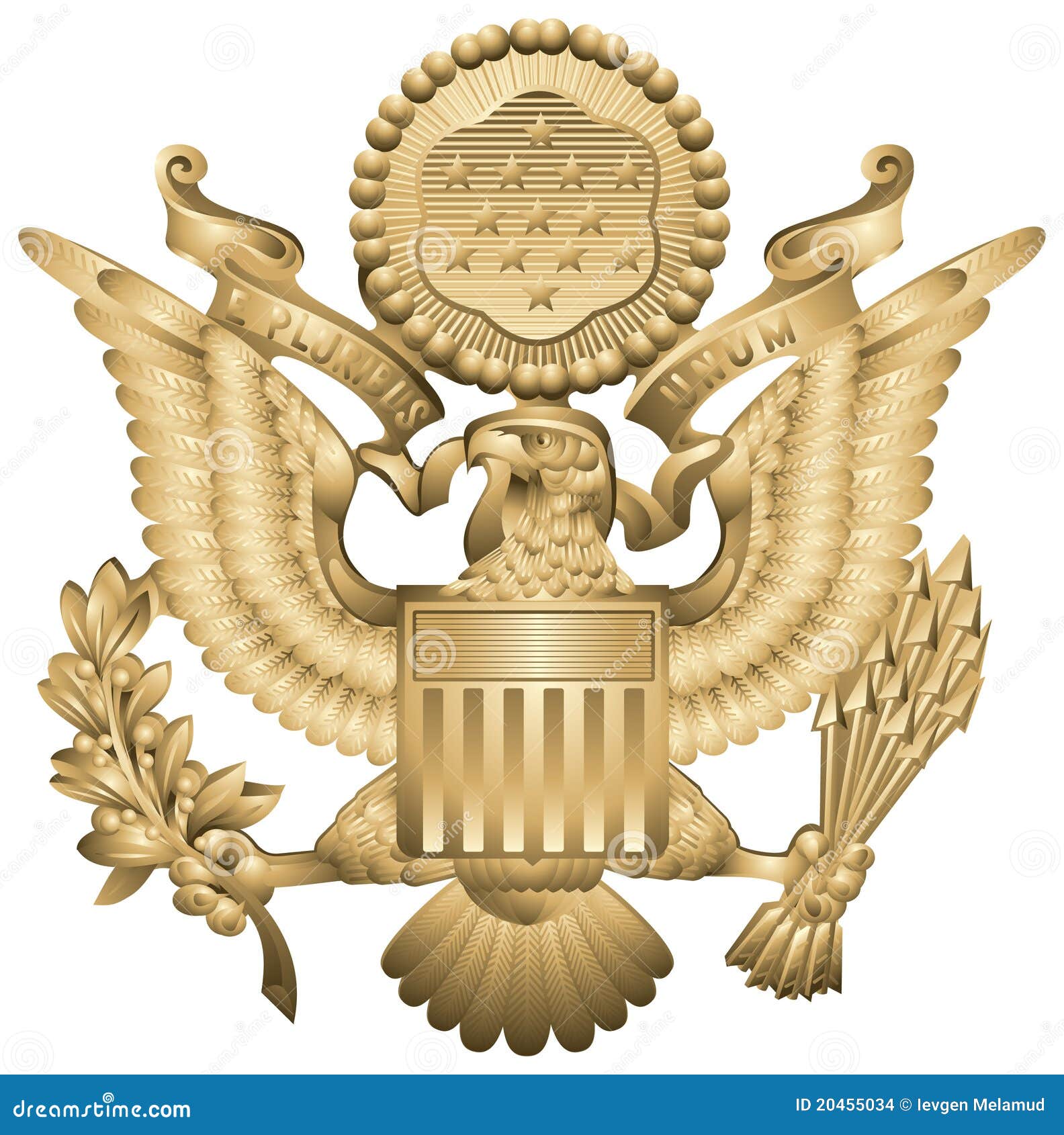 De Insignes Van Het Leger Van De V.S. Vector Illustratie - Illustration ...