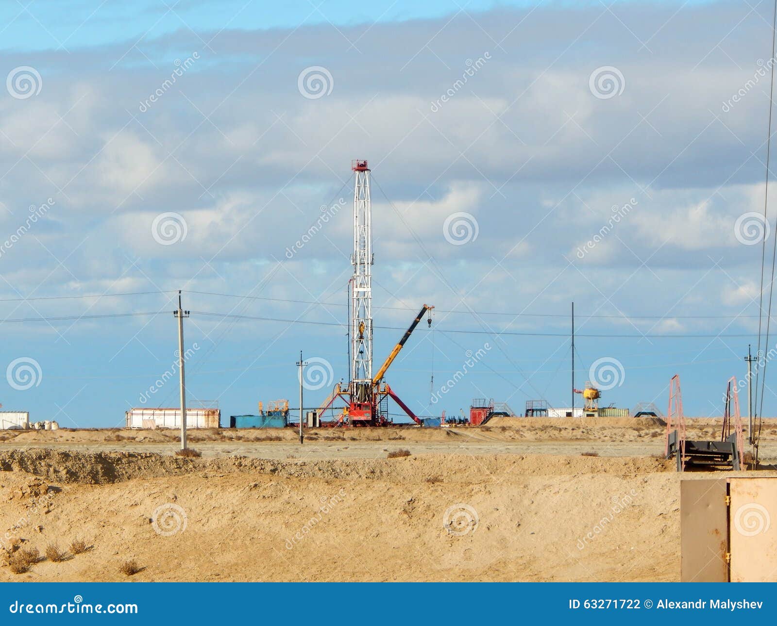 De installatie van Driling stock foto. Image of olie - 63271722