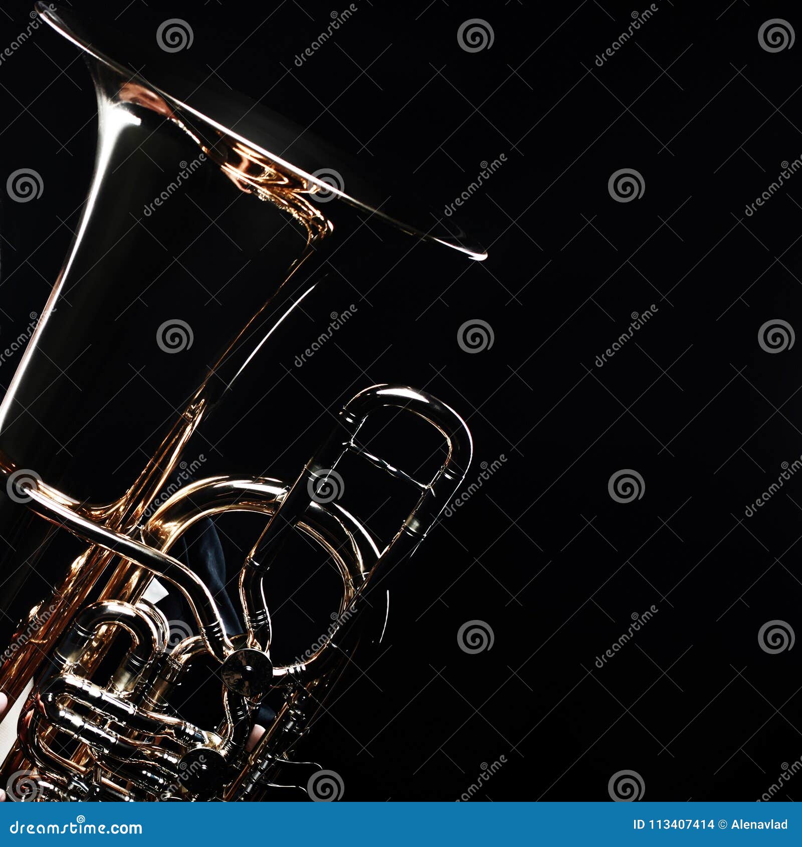 De Instrumenten Van Het Tubamessing Euphonium Stock Foto - Image of ...