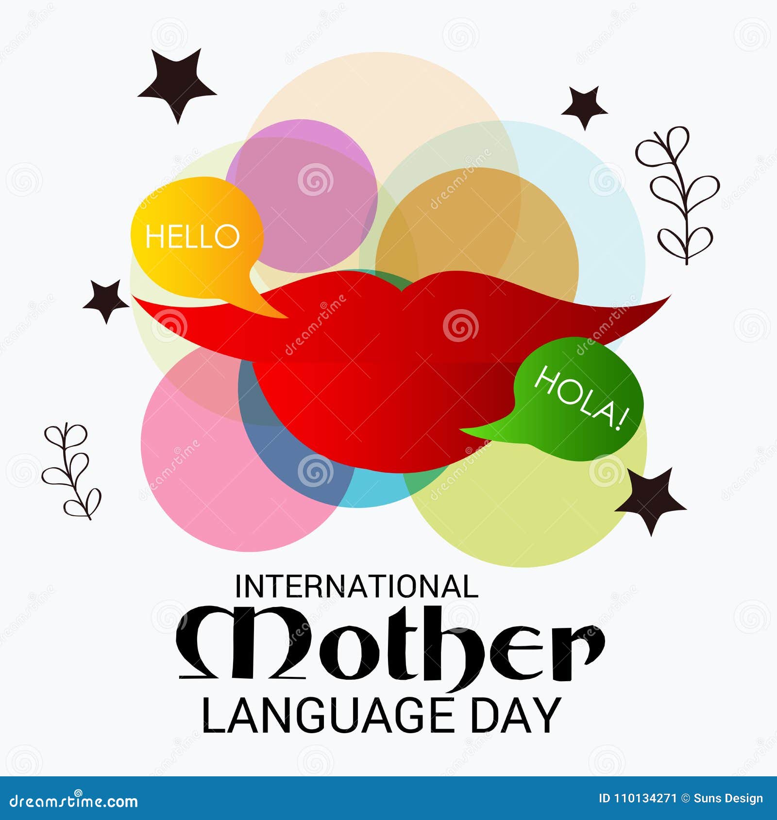 De Internationale Dag Van De Moedertaal Stock Illustratie ...