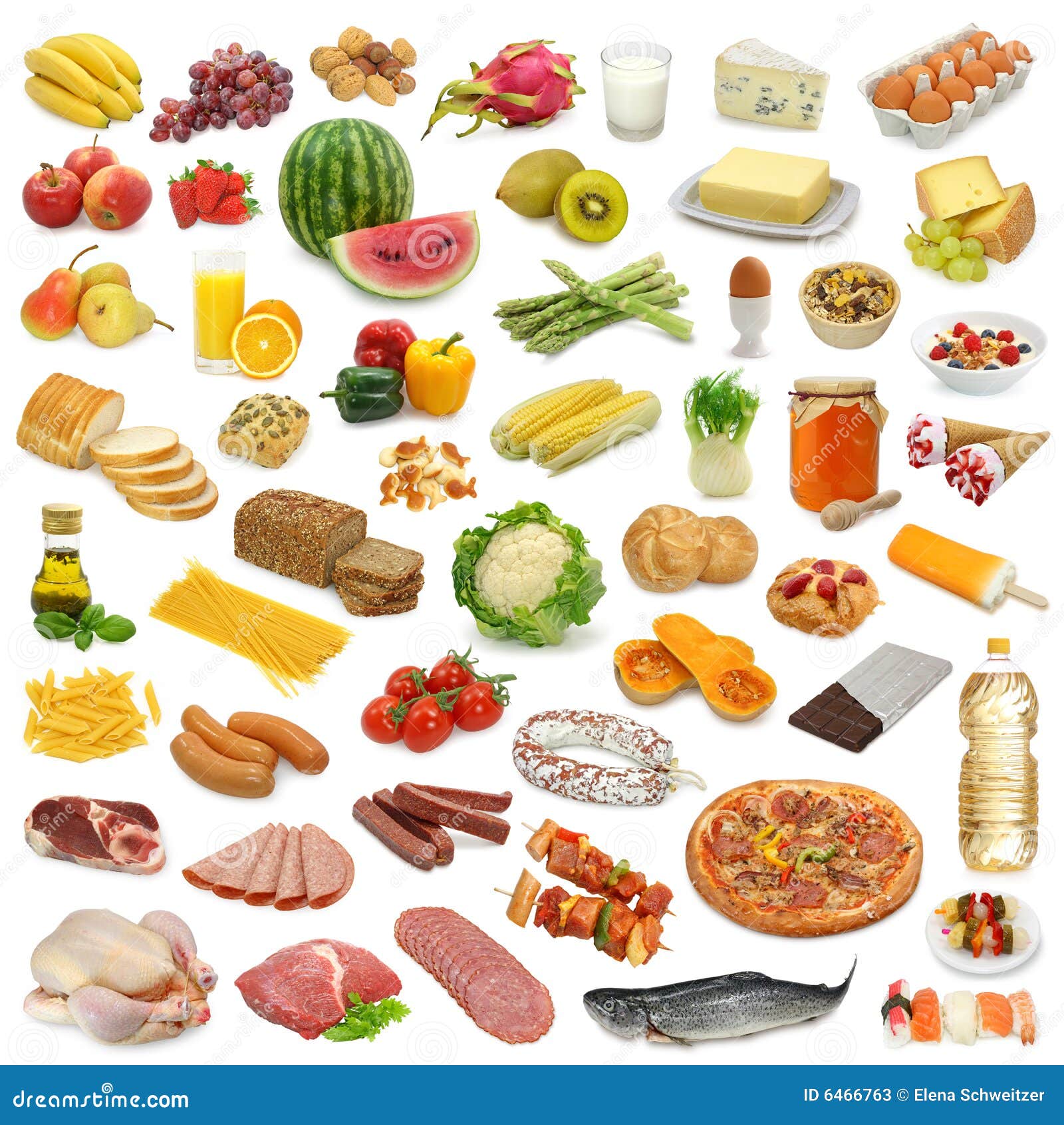 De Inzameling Van Het Voedsel Stock Afbeelding - Image of deegwaren ...