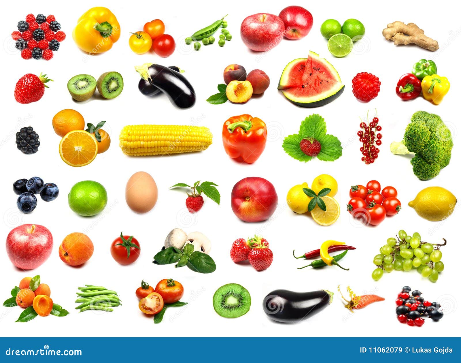 De Inzameling Van Vruchten En Van Groenten Stock Afbeelding - Image of ...