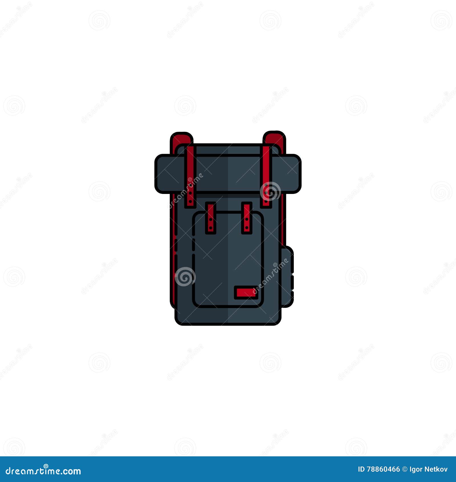 De jachtpictogram rugzak vector illustratie. Illustration of jacht ...