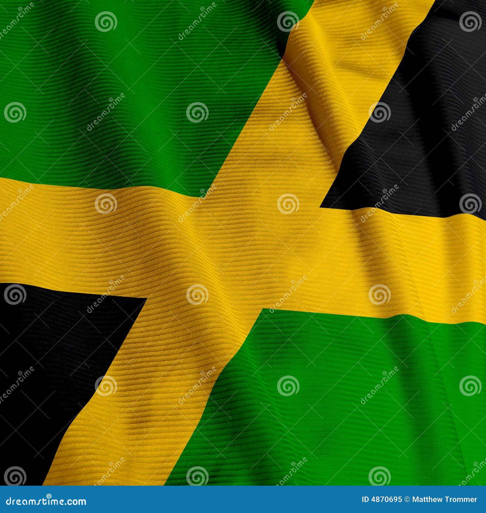 De Jamaicaanse Close-up Van De Vlag Stock Afbeelding - Image of voetbal ...