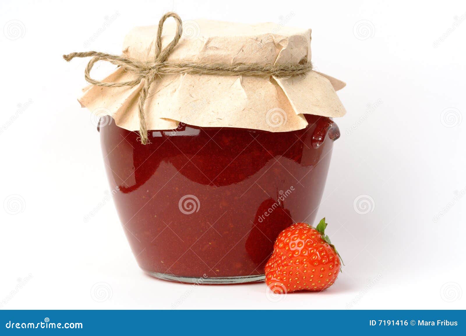 De jampot van de aardbei stock foto. Afbeelding bestaande uit ...