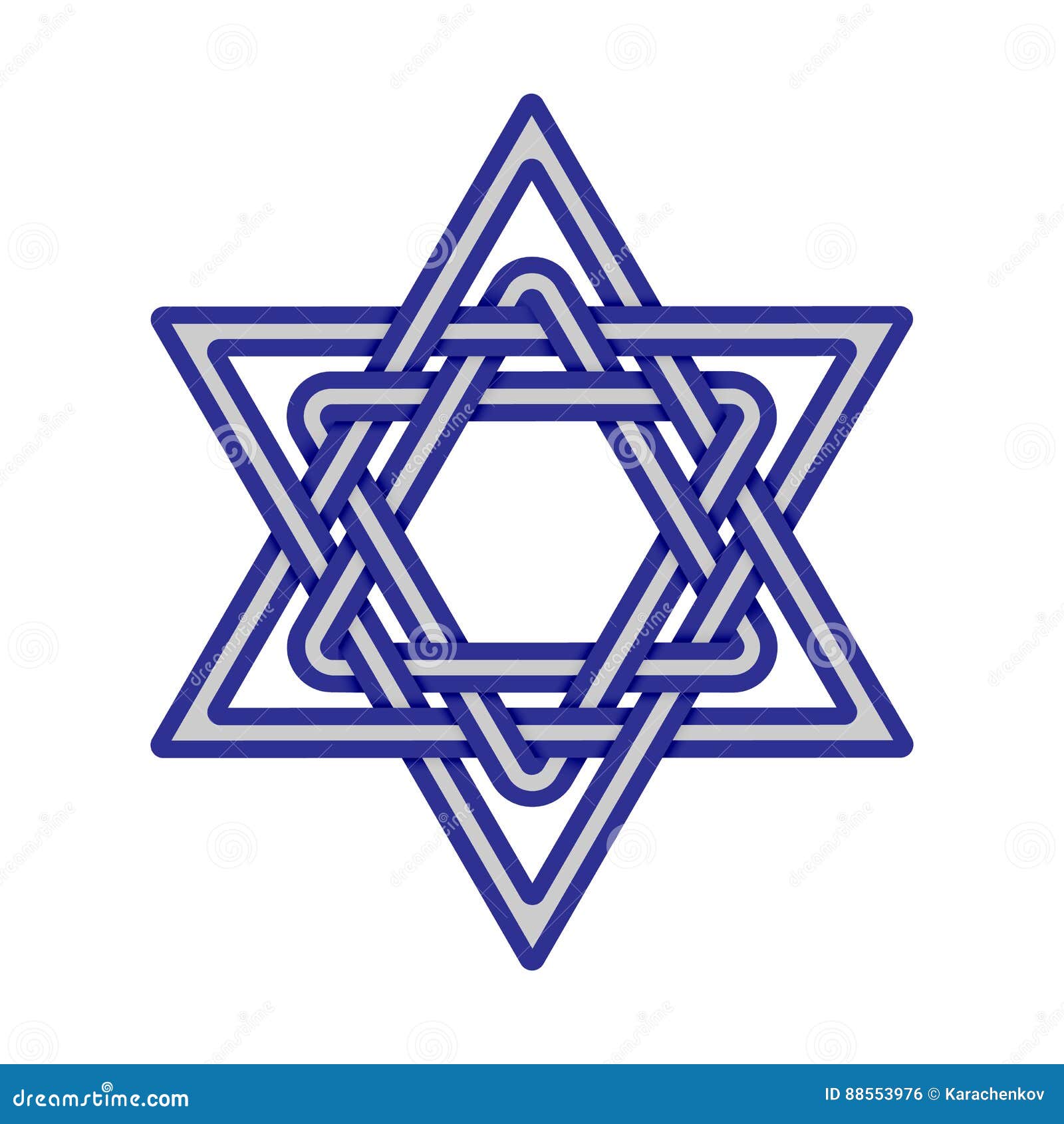 De Jodenster Knoted Pictogram Vector Vector Illustratie - Illustration ...