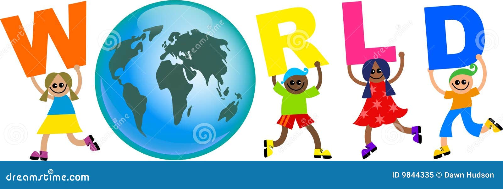 De Jonge Geitjes Van De Wereld Stock Illustratie - Illustration of ...