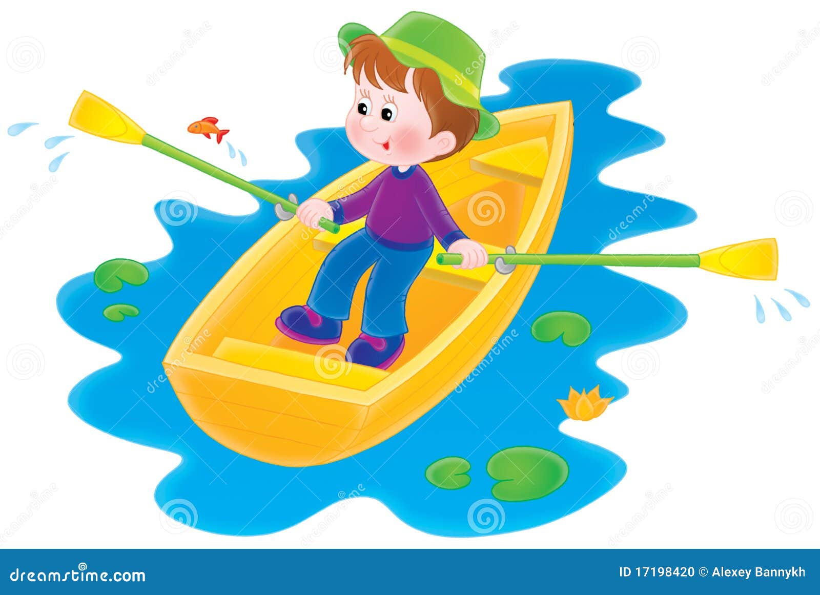 De jongen van het roeien stock illustratie. Afbeelding bestaande uit ...