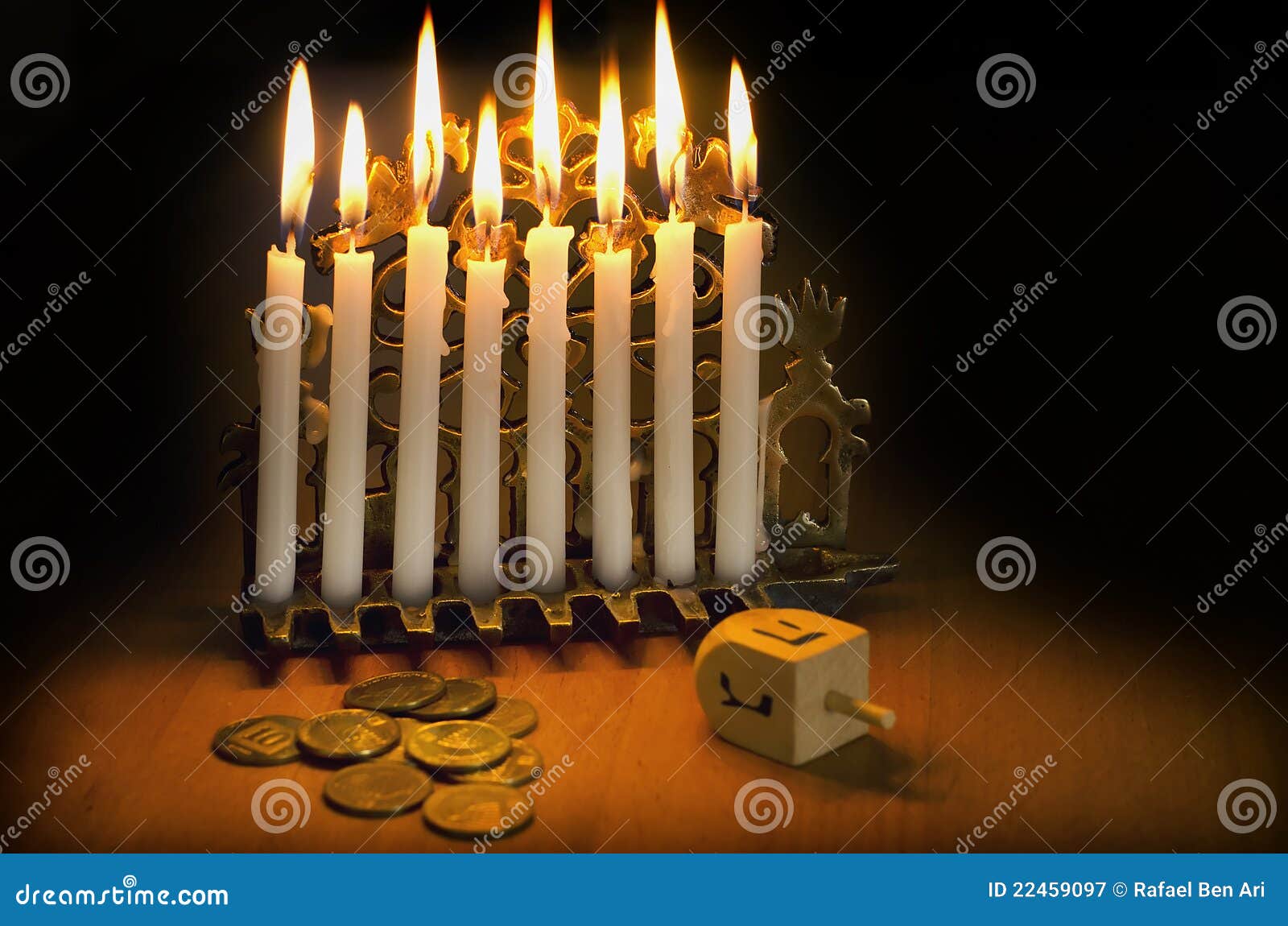 De Joodse Chanoeka Van De Vakantie Stock Afbeelding - Image of hanuka ...