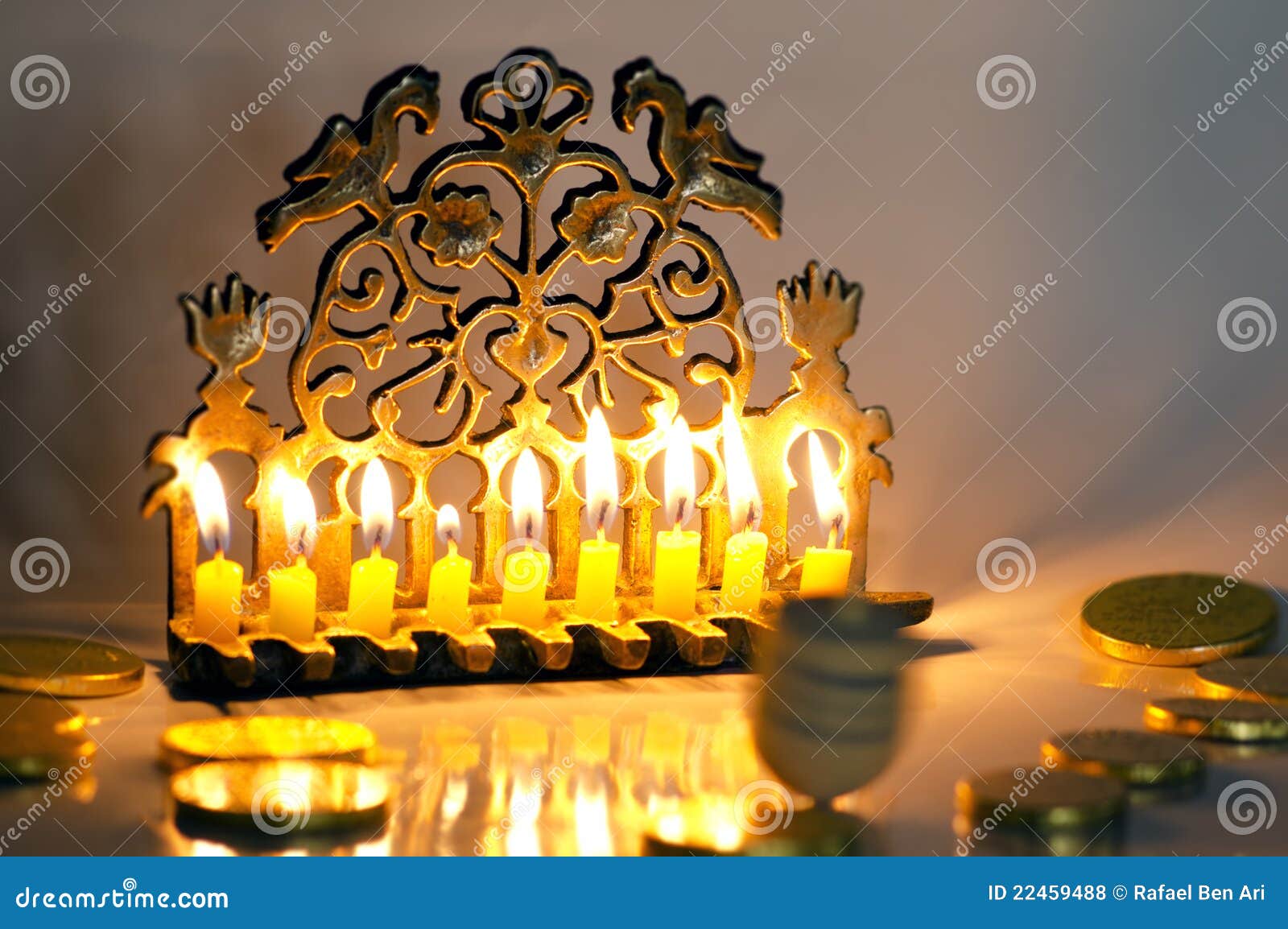 De Joodse Chanoeka Van De Vakantie Stock Foto - Image of aangestoken ...