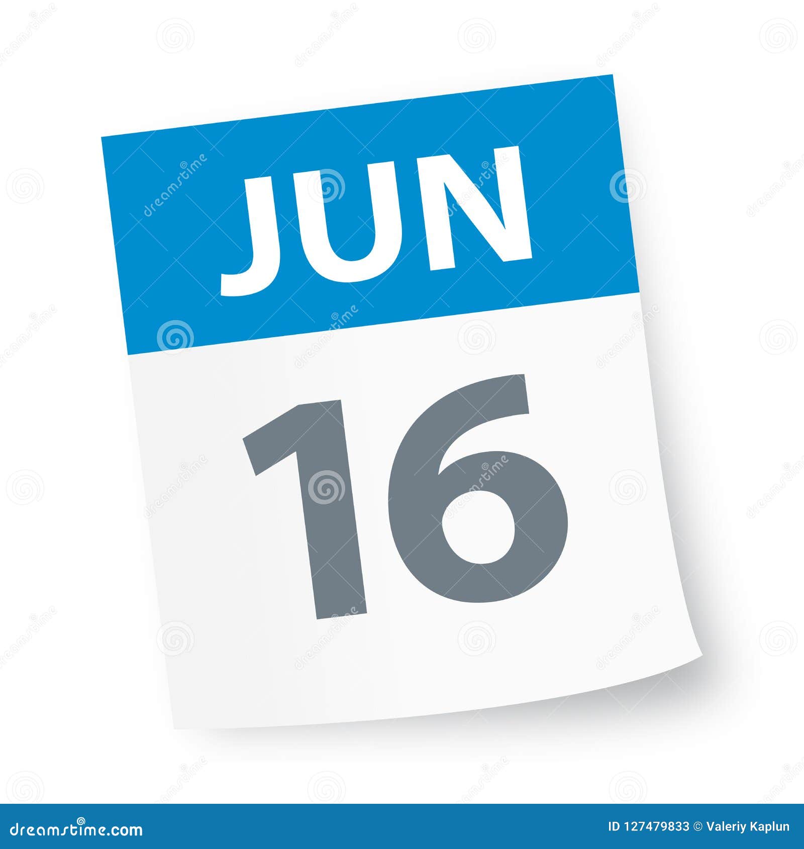 16 De Junio - Icono Del Calendario Stock de ilustración - Ilustración ...