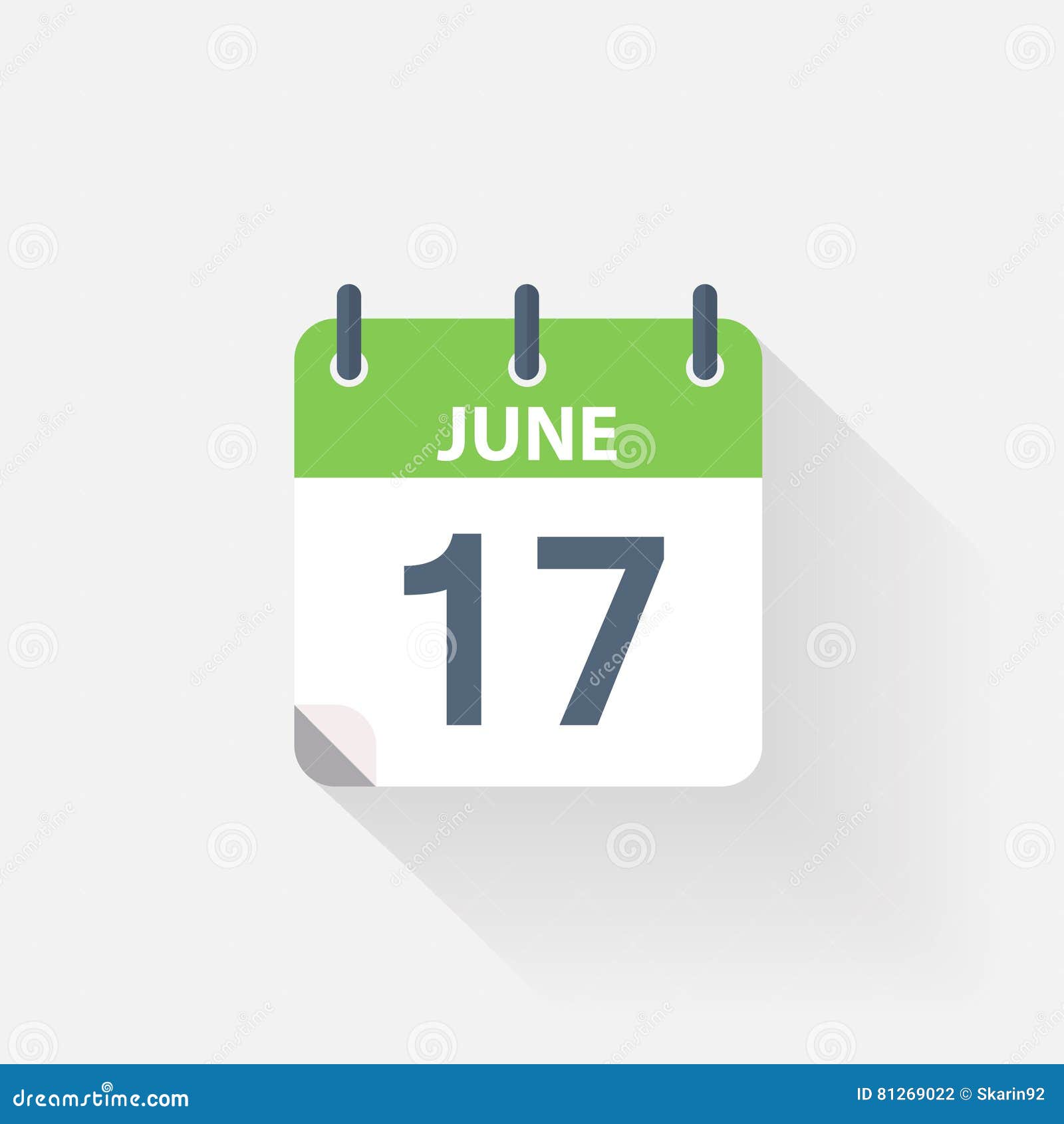 17 De Junio Icono Del Calendario Stock de ilustración - Ilustración de ...
