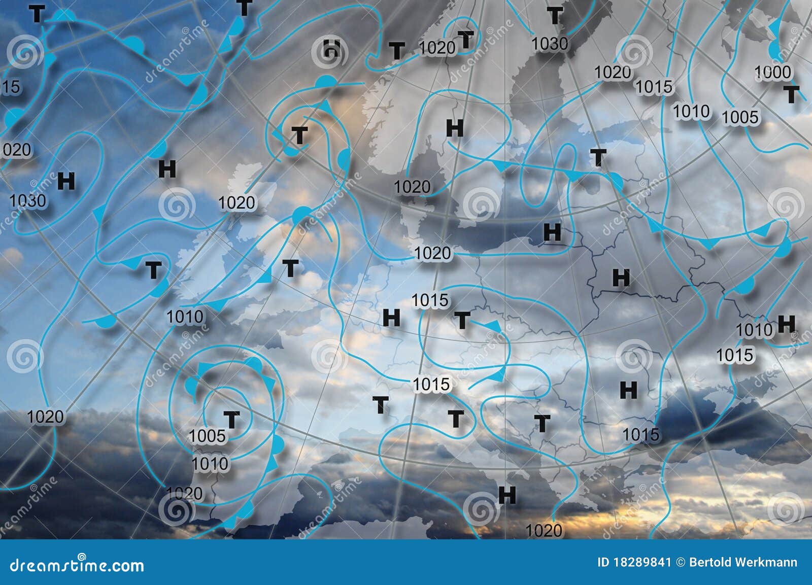 De Kaart Europa Van Het Weer Stock Afbeelding - Image of grafisch ...