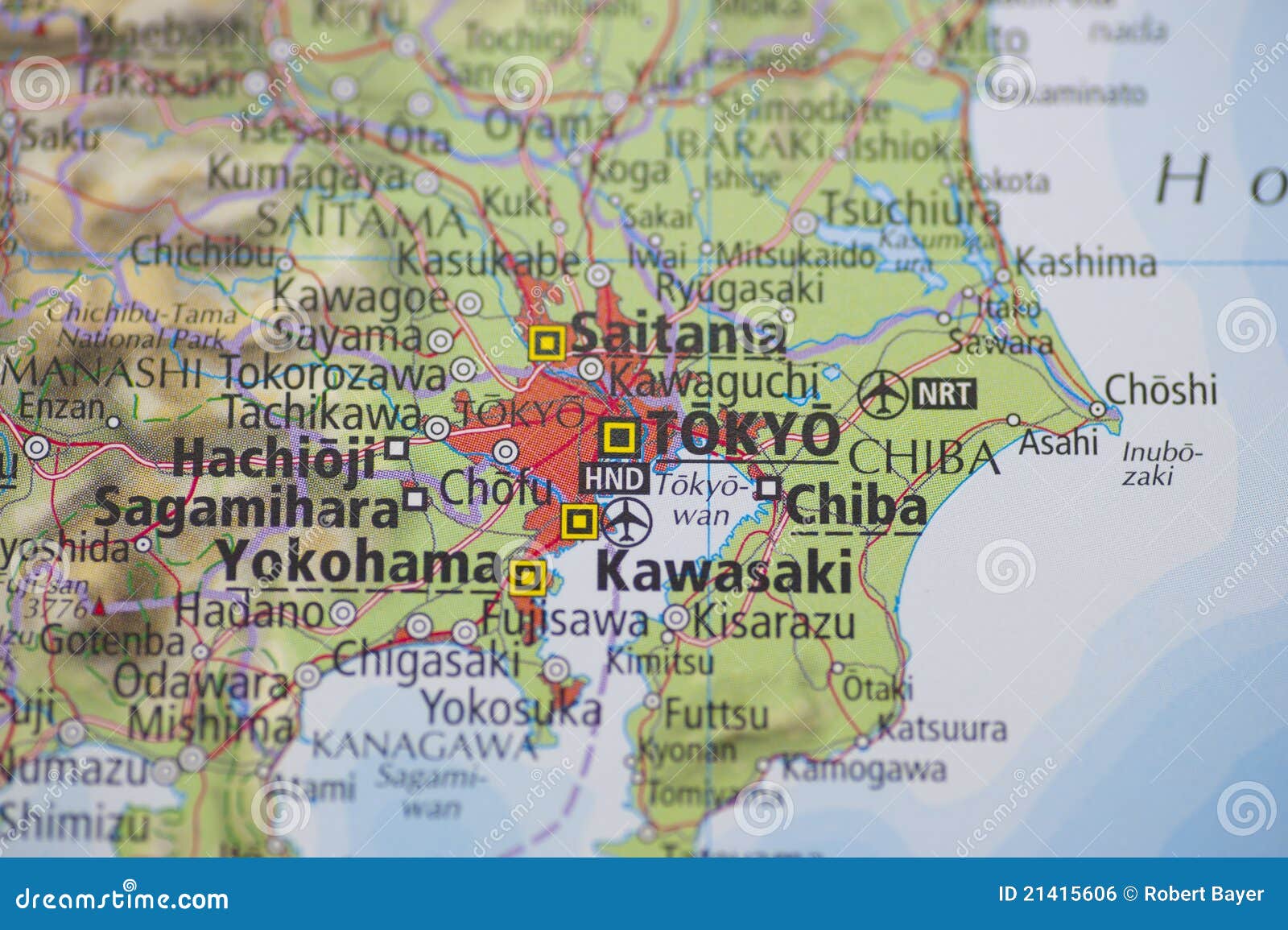 De Kaart Tokyo Van De Atlas Stock Foto - Image of atlas, stad: 21415606