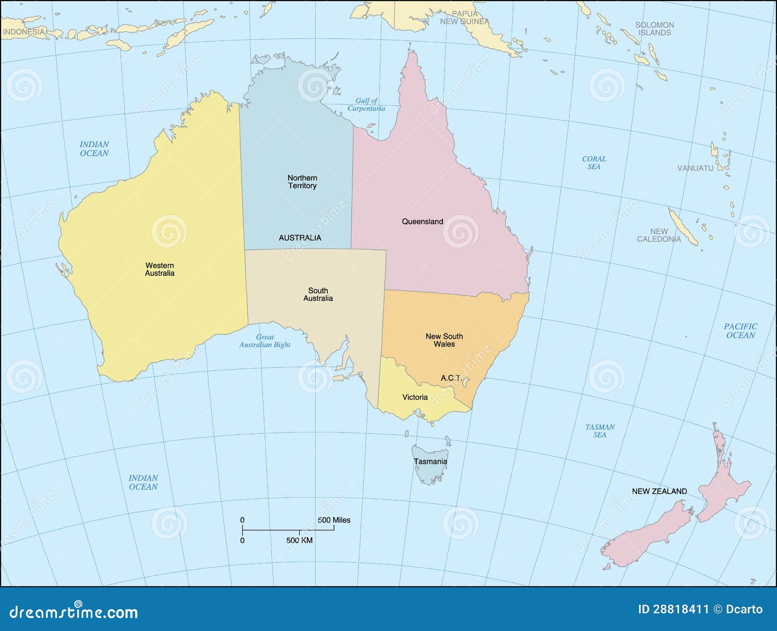 De Kaart van Australië vector illustratie. Illustration of queensland ...
