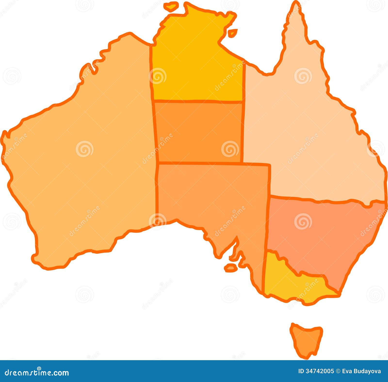 De kaart van Australië stock illustratie. Illustration of ontwerp ...