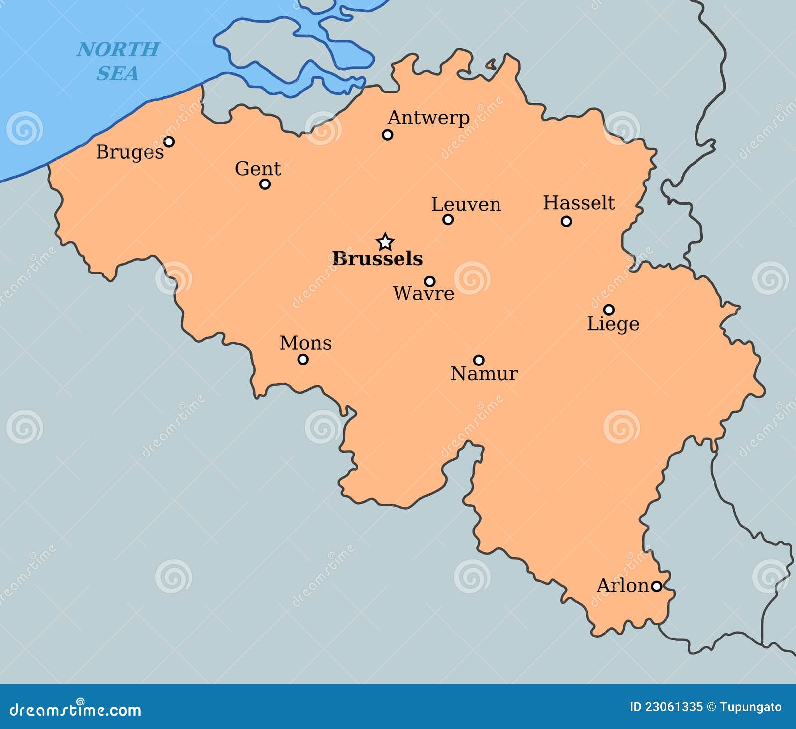 Kaart Belgi Steden - Vogels