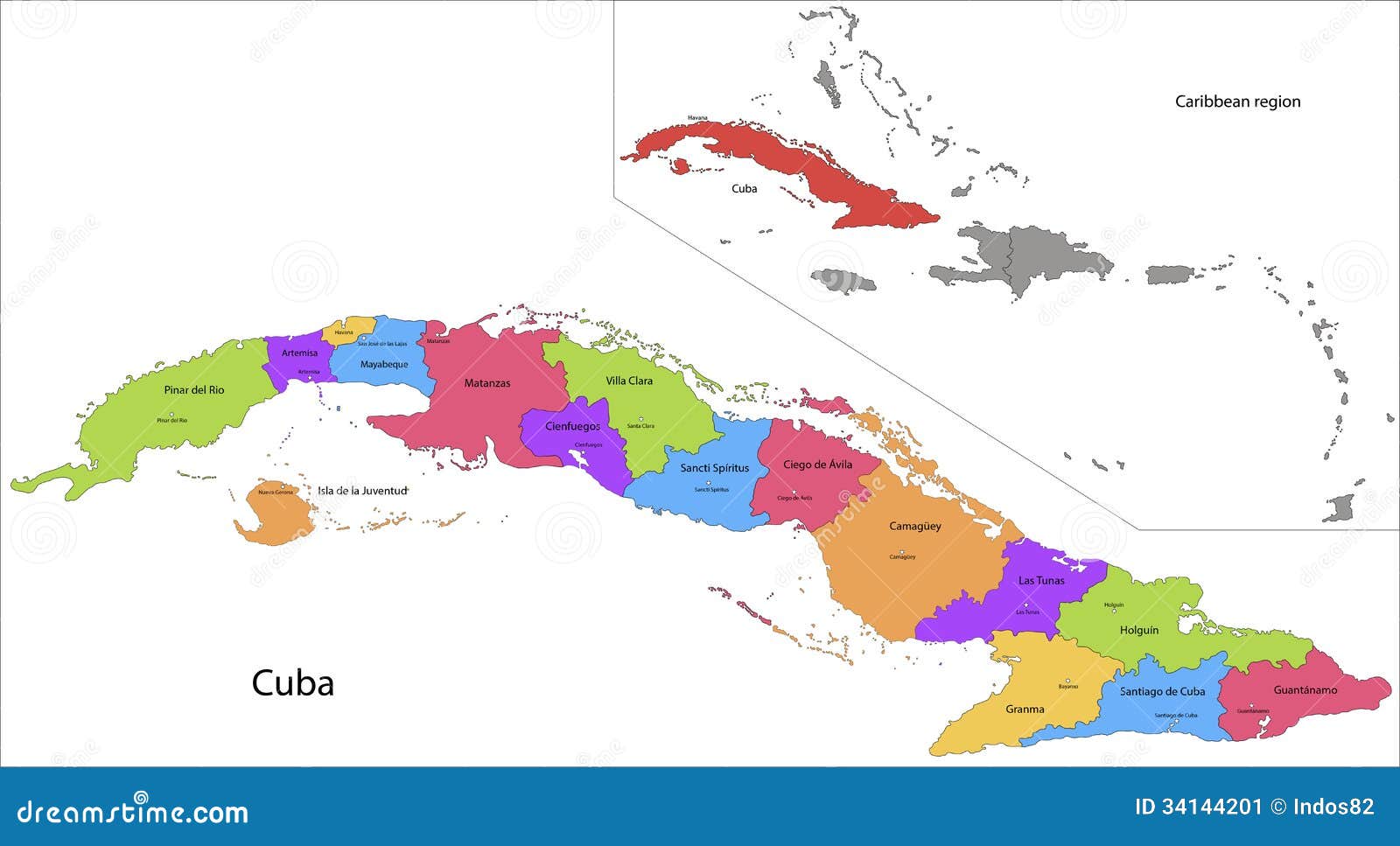 De kaart van Cuba vector illustratie. Illustration of cuba - 34144201