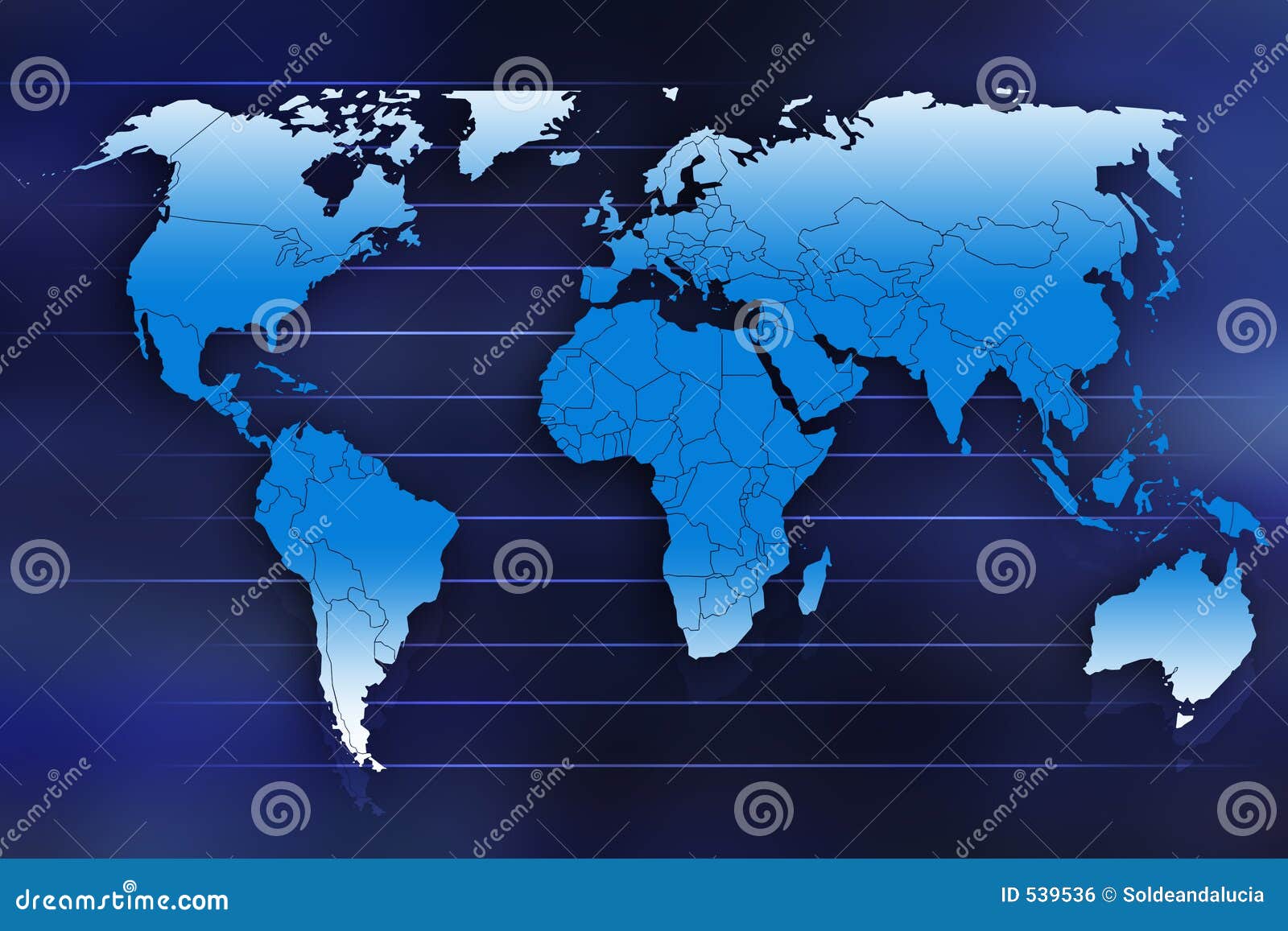 De kaart van de aarde stock illustratie. Illustration of horizontaal ...