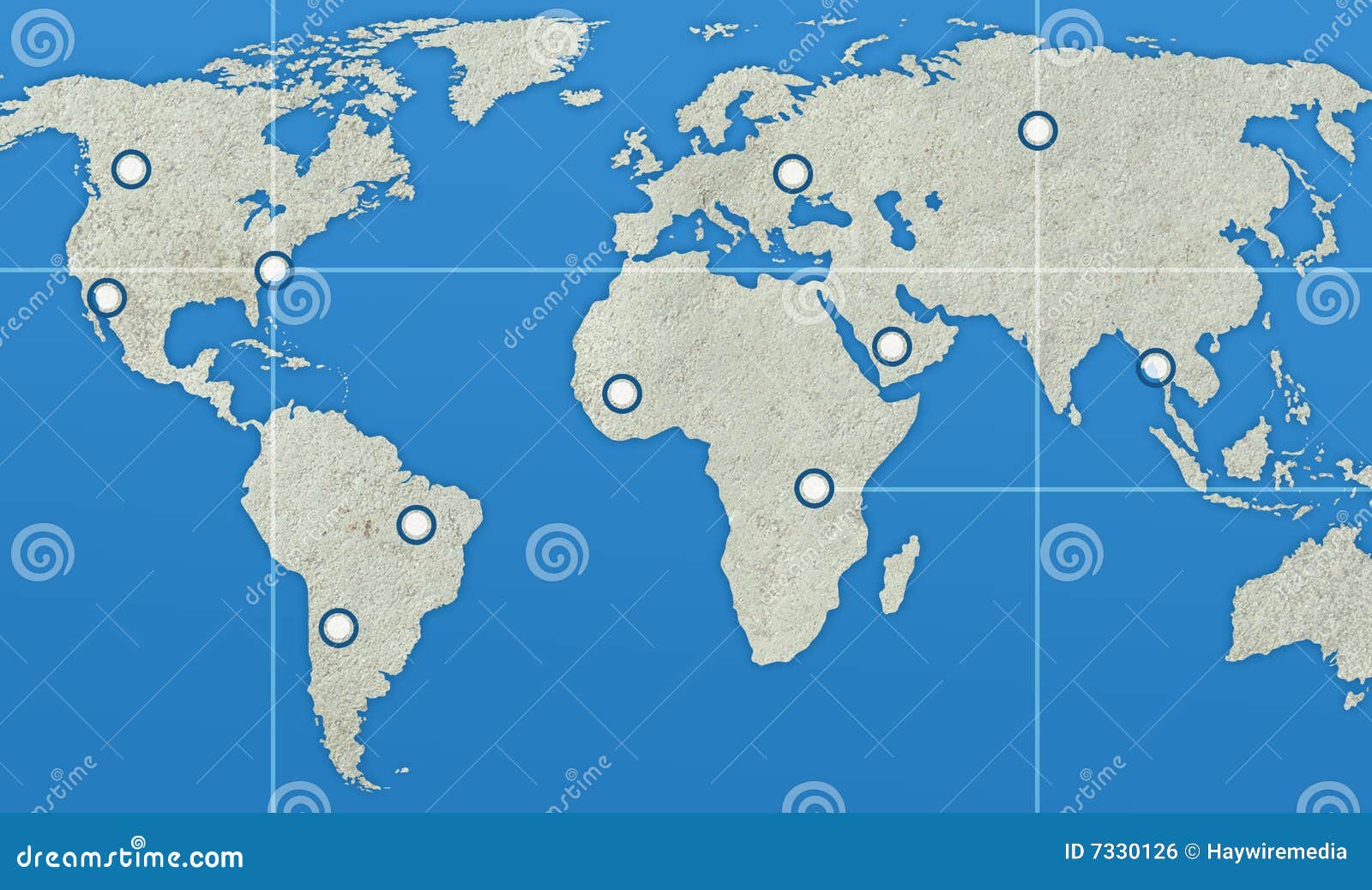 De Kaart Van De Aarde Met Punten Stock Illustratie - Illustration of ...
