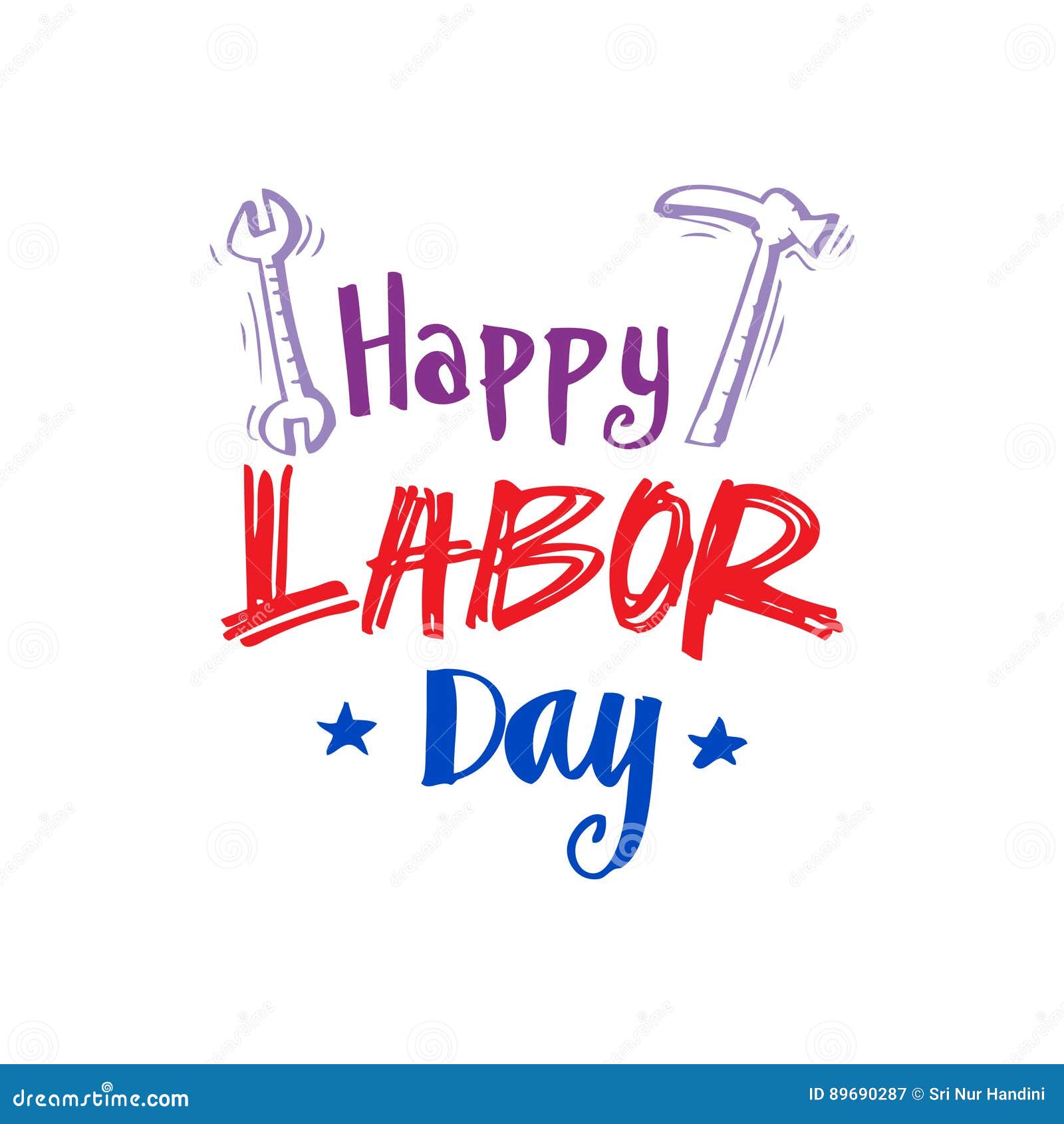 De kaart van de arbeidsdag stock illustratie. Illustration of inkt ...