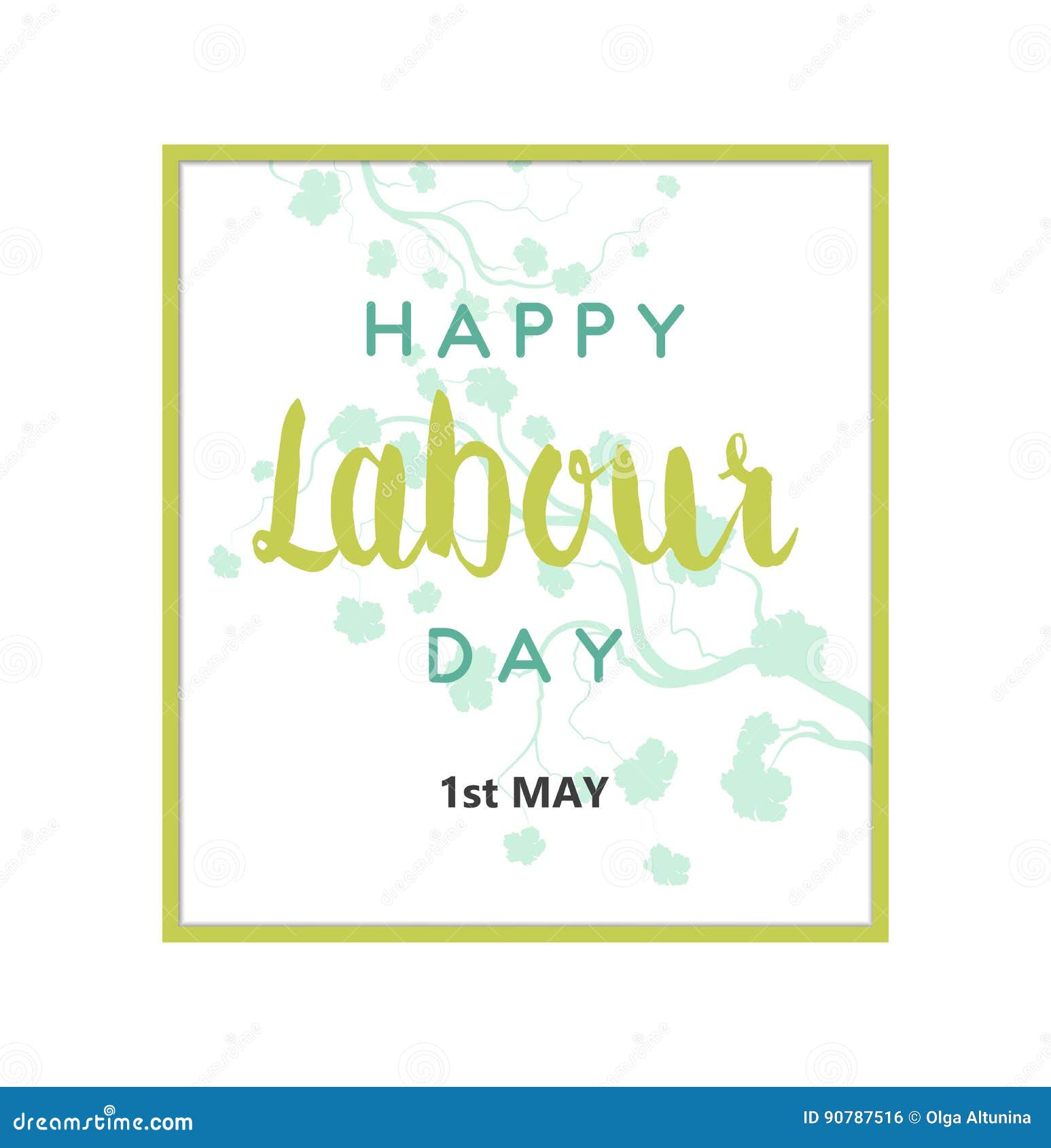 De kaart van de arbeidsdag vector illustratie. Illustration of kaart ...