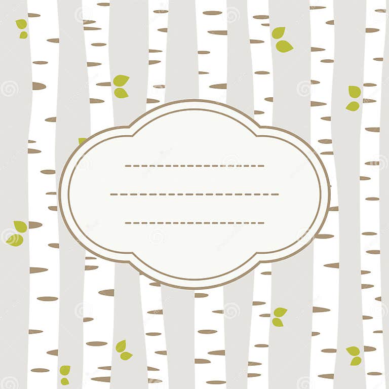 De kaart van de berk vector illustratie. Illustration of ecologie ...