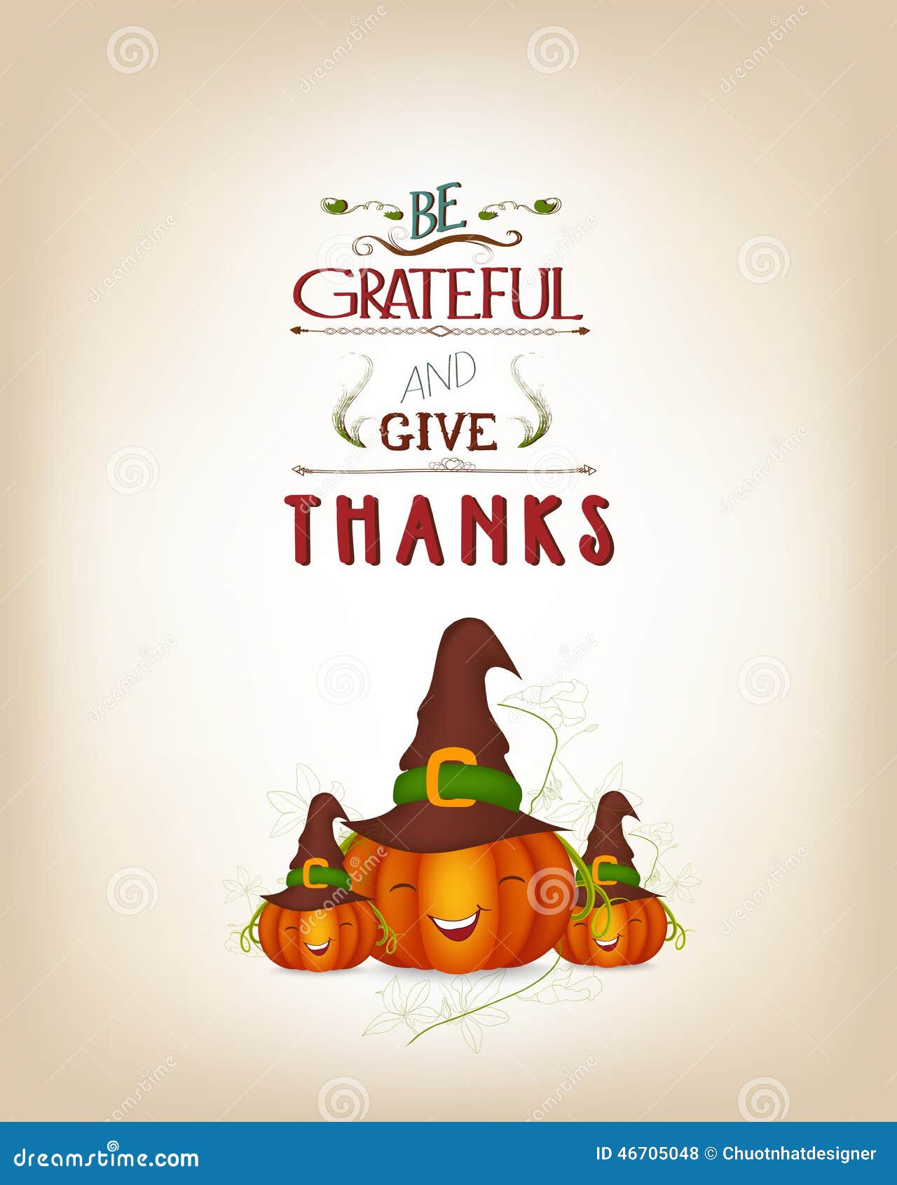 De Kaart Van De Dankbare En Dankzeggingsgroet Vector Illustratie ...