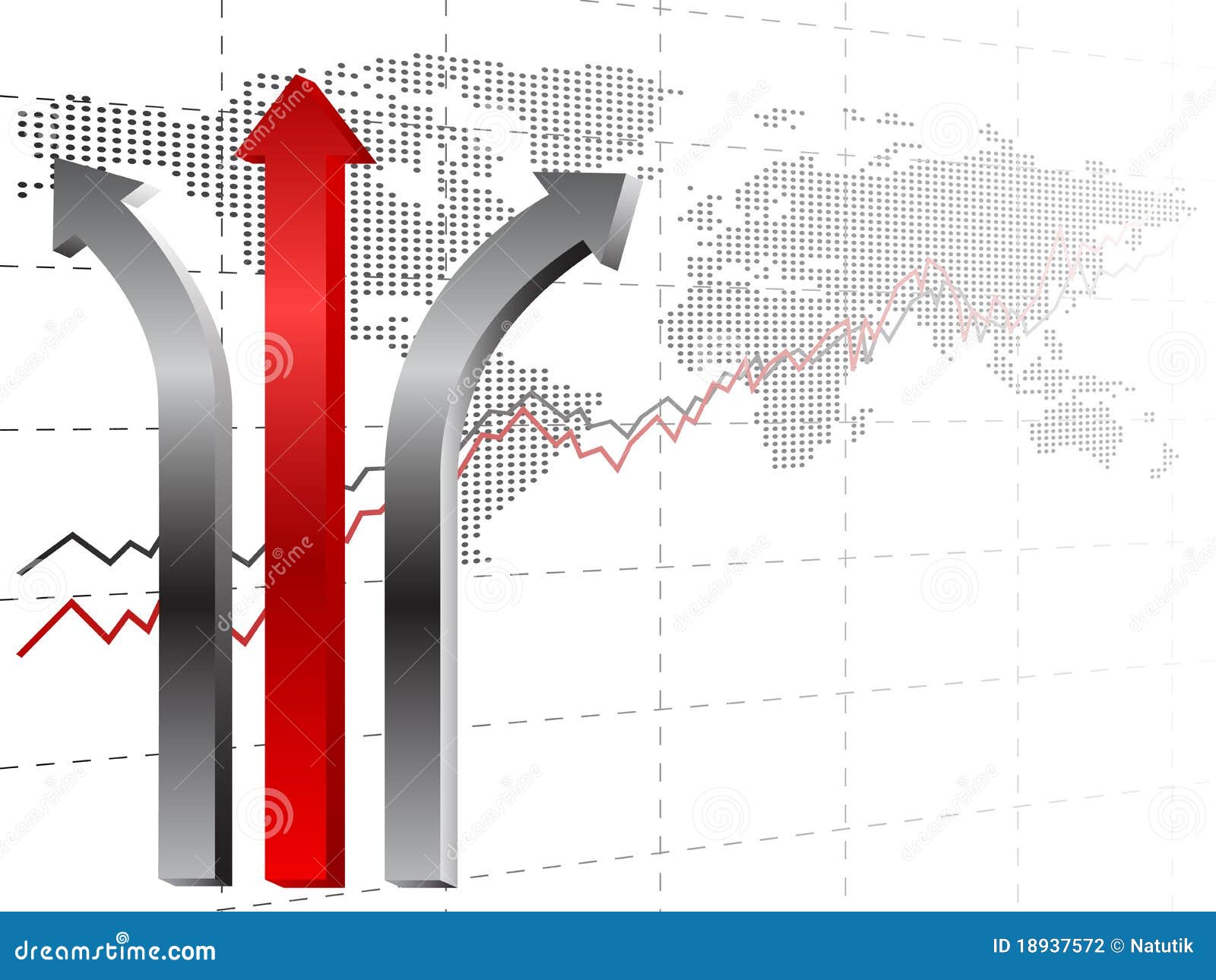 De kaart van de pijl stock illustratie. Illustration of groei - 18937572