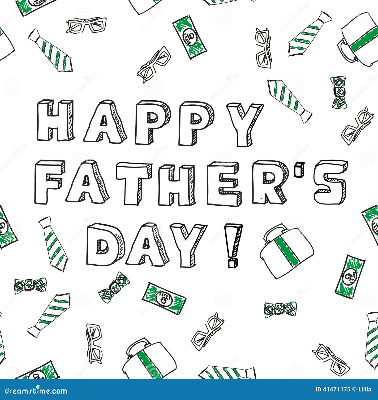 De Kaart Van De Vadersdag Gelukkige Vaderdag Vector Illustratie ...