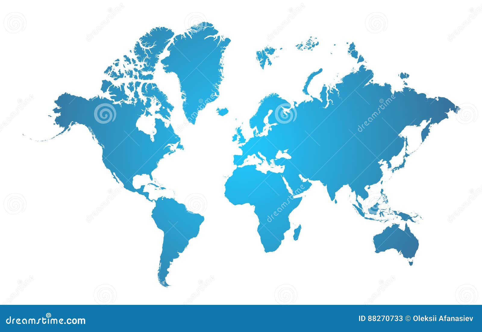 De kaart van de wereld vector illustratie. Illustration of continenten ...
