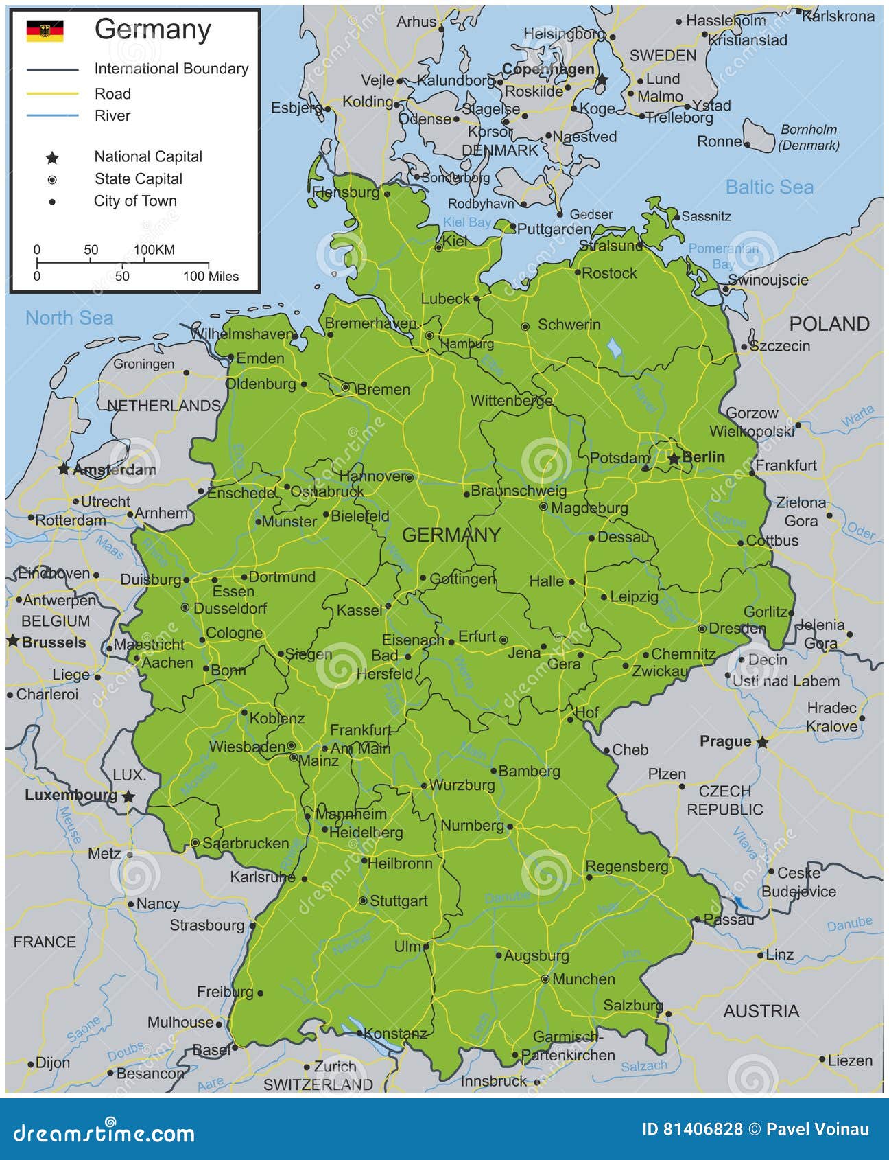 De Kaart Van Duitsland Met Verkiesbare Gebieden Vector Vector ...