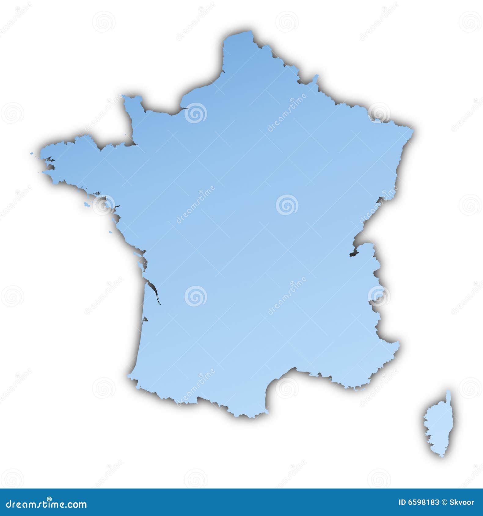 De kaart van Frankrijk stock illustratie. Illustration of grens - 6598183