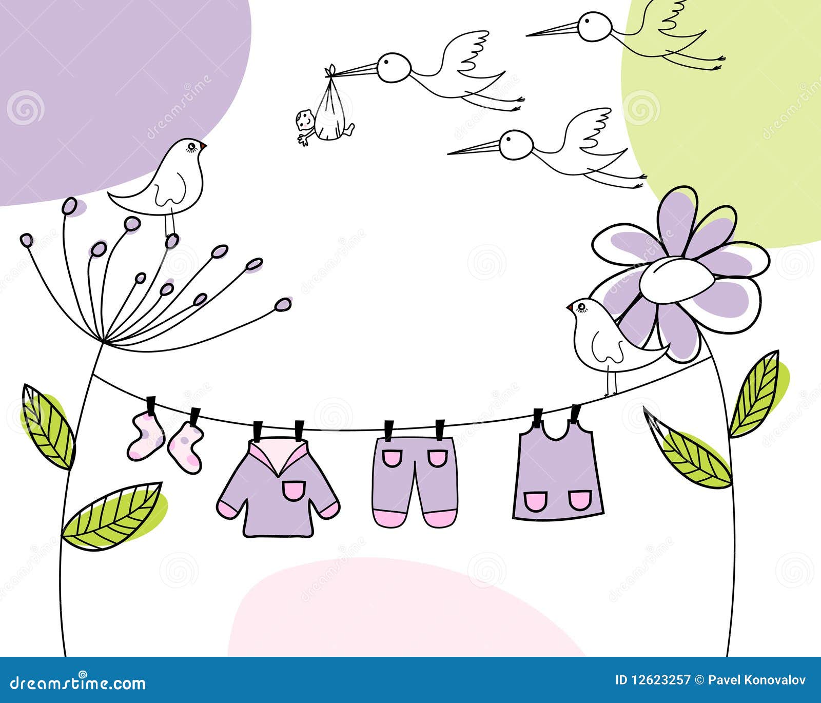 De kaart van groeten vector illustratie. Illustration of vier - 12623257