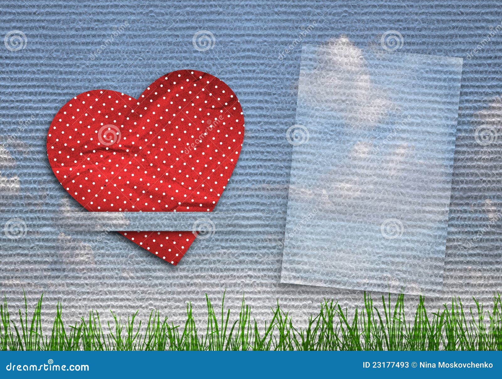 De Kaart Van Groeten Met Hart Stock Illustratie - Illustration of vuil ...