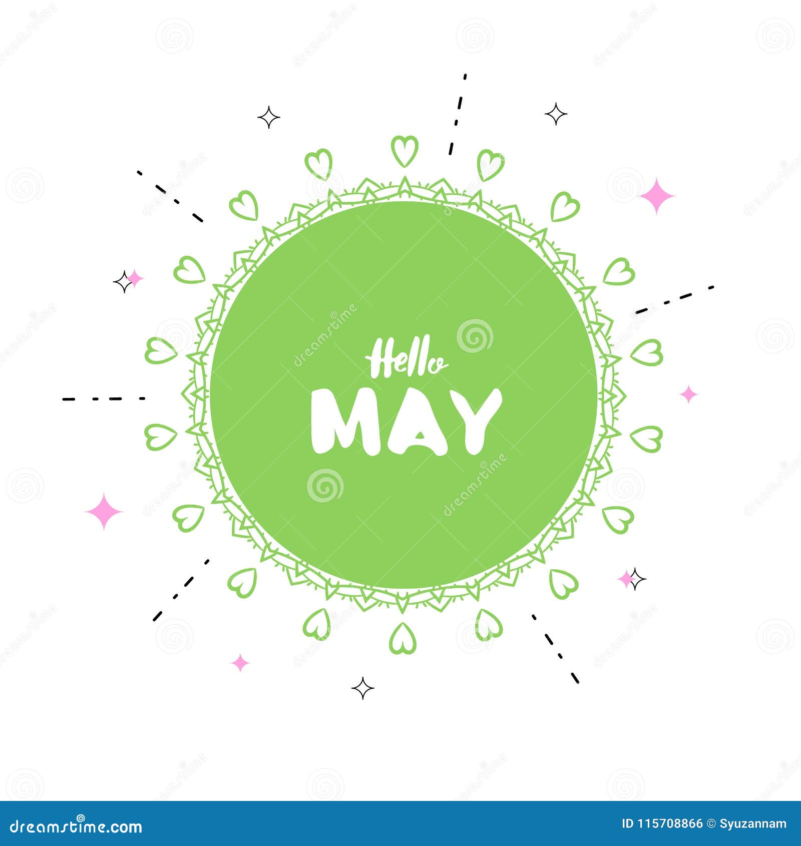 De Kaart Van Hello Mei Vector Illustratie Vector Illustratie ...