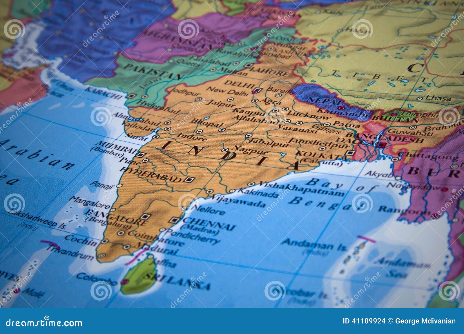 De kaart van India stock foto. Image of achtergrond, atlantisch - 41109924