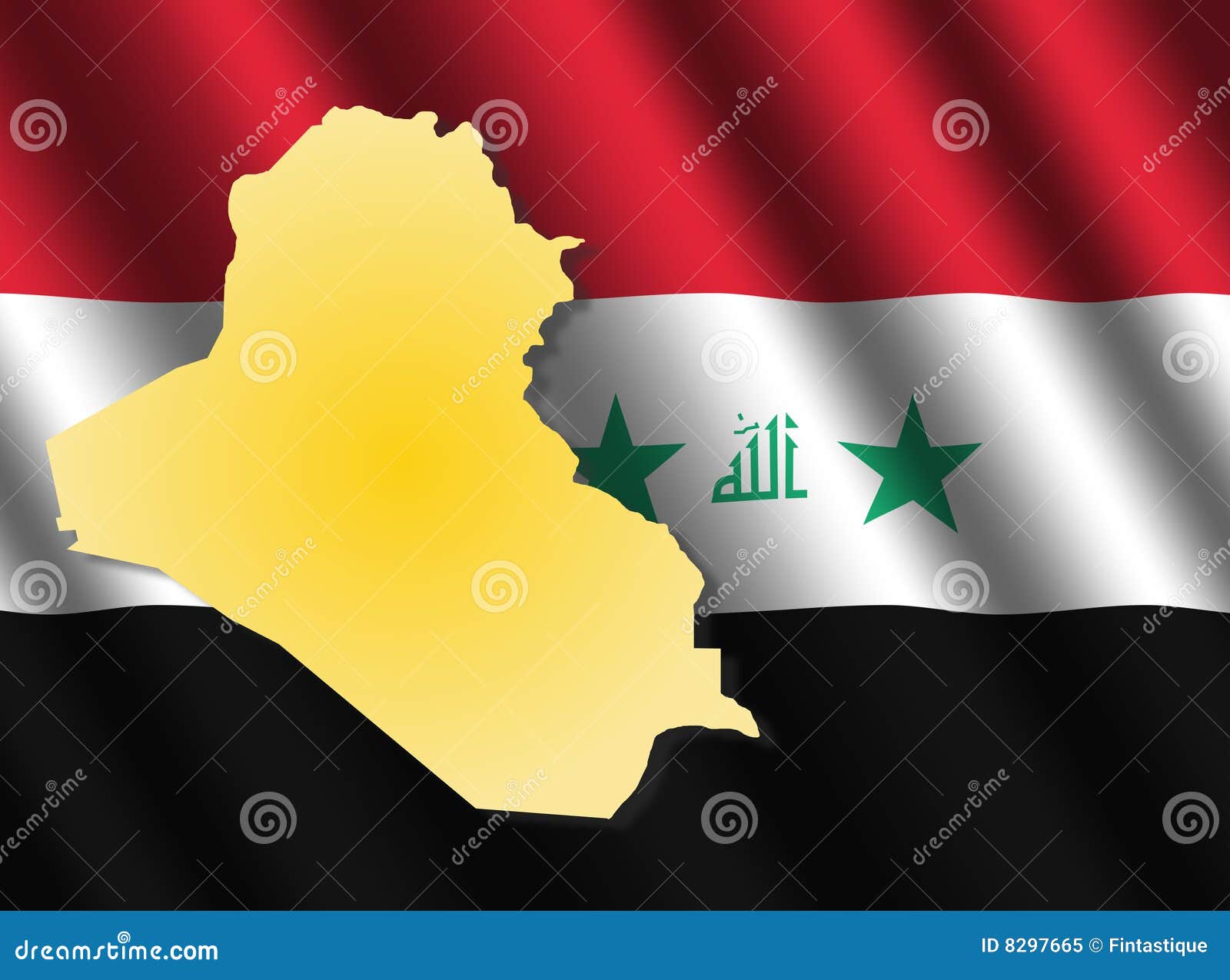 De kaart van Irak op vlag stock illustratie. Illustration of irak - 8297665