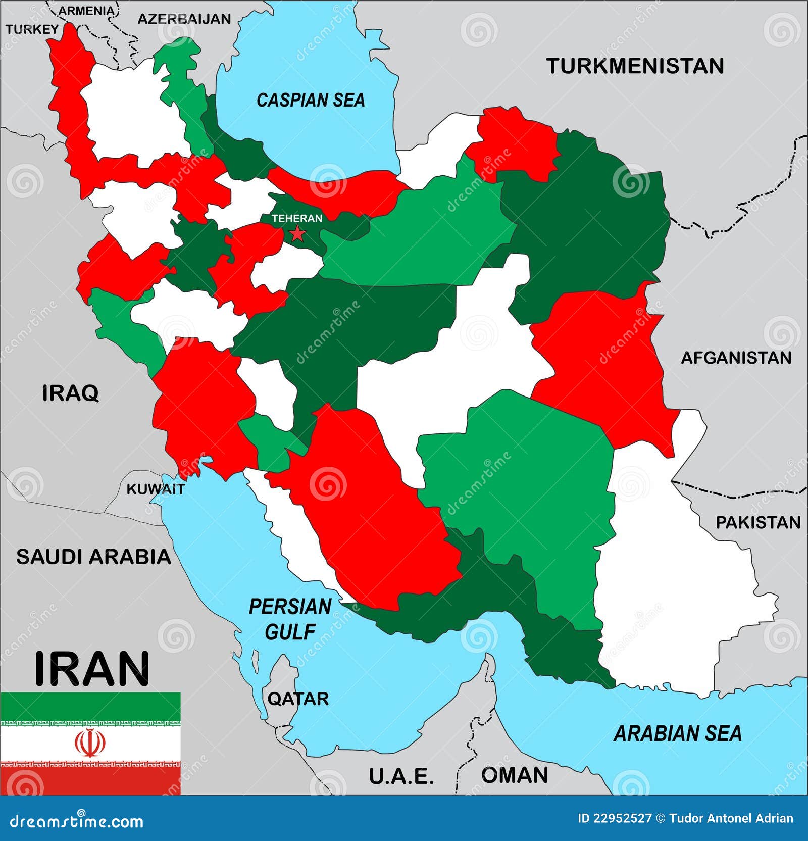 De kaart van Iran stock illustratie. Illustration of politiek - 22952527
