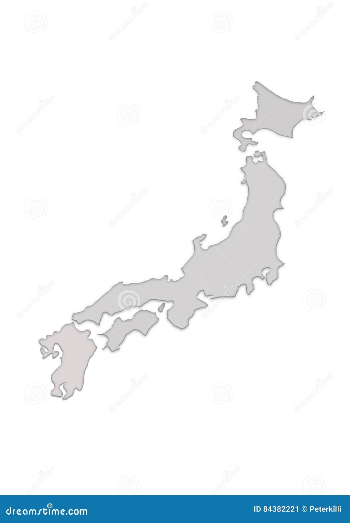 De kaart van Japan stock illustratie. Illustration of land - 84382221