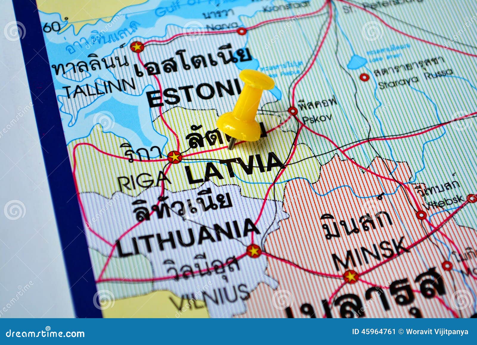 De kaart van Letland stock afbeelding. Image of document - 45964761