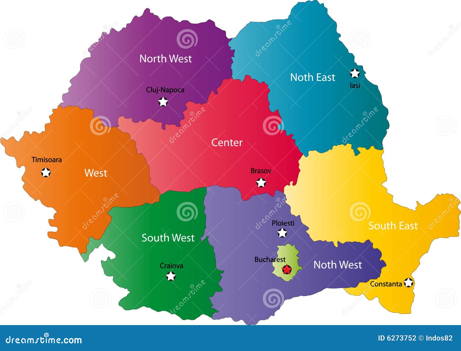 De Kaart Van Roemenië Stock Fotografie - Afbeelding: 6273752