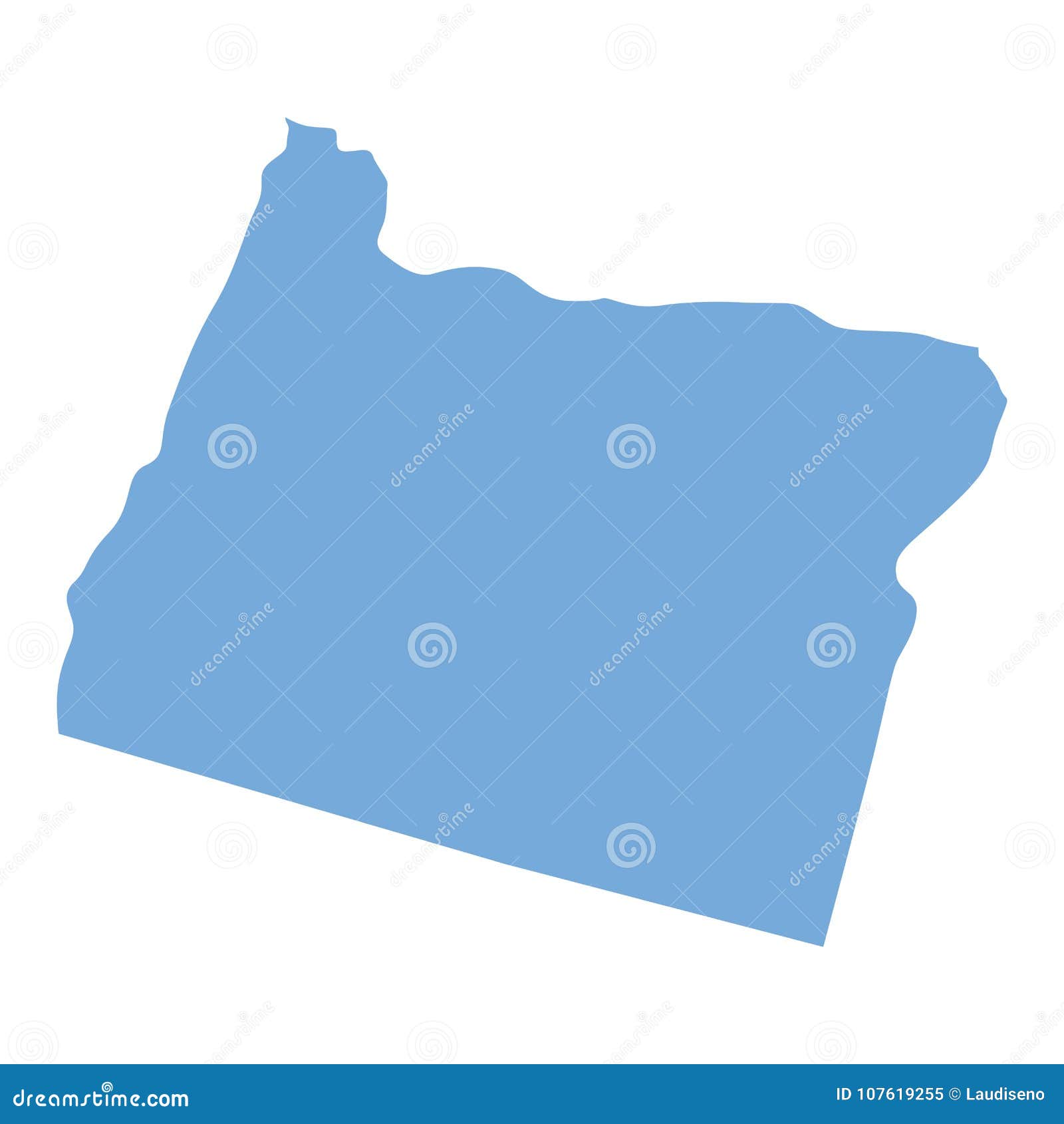 De Kaart Van De Staat Van Oregon Vector Illustratie - Illustration of ...