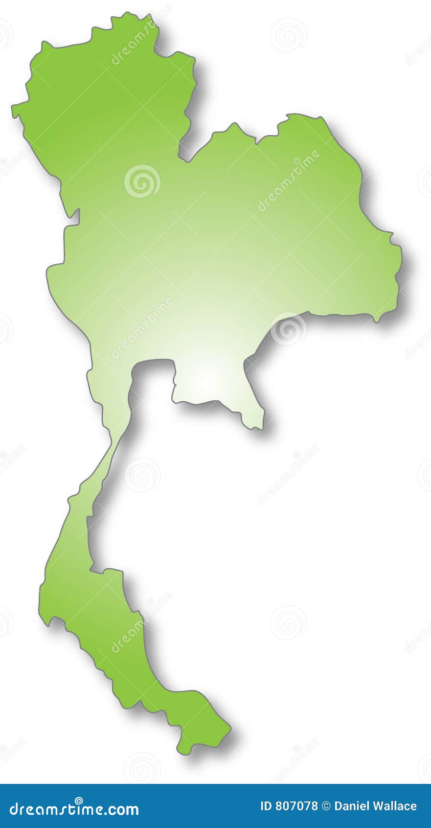 De kaart van Thailand vector illustratie. Illustration of azië - 807078