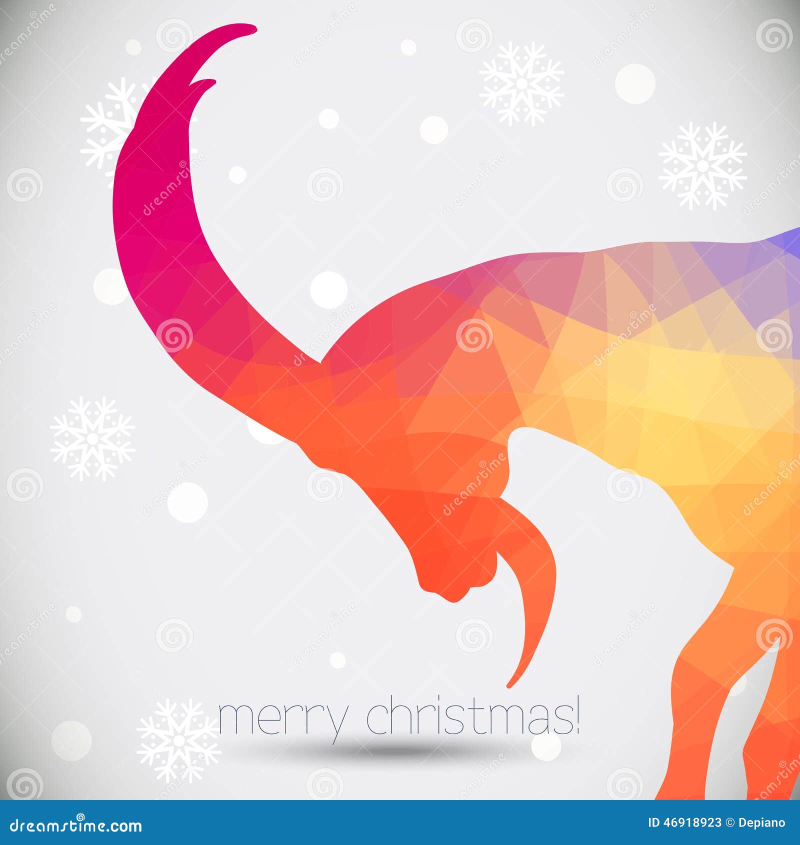 De Kaarten Van De Kerstmisgroet Met Geit, Symbool Van Jaar Vector ...