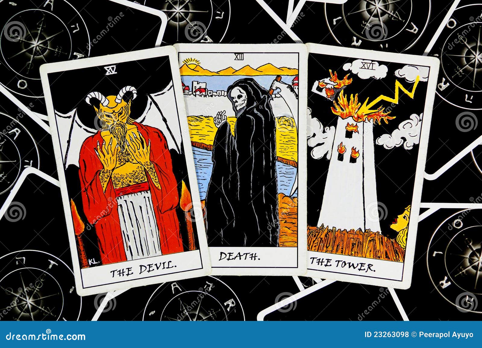 De kaarten van het tarot stock foto. Image of tarot, horoscoop - 23263098