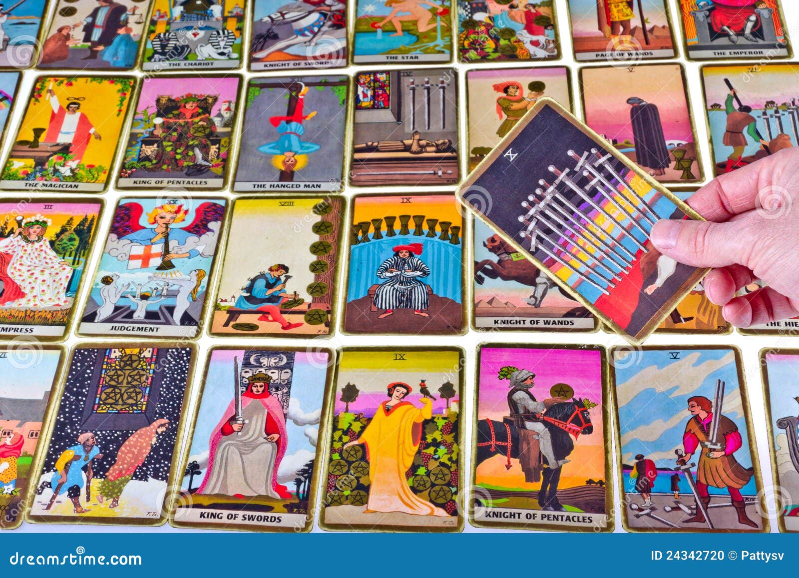 De Kaarten van het tarot stock foto. Image of wereld - 24342720