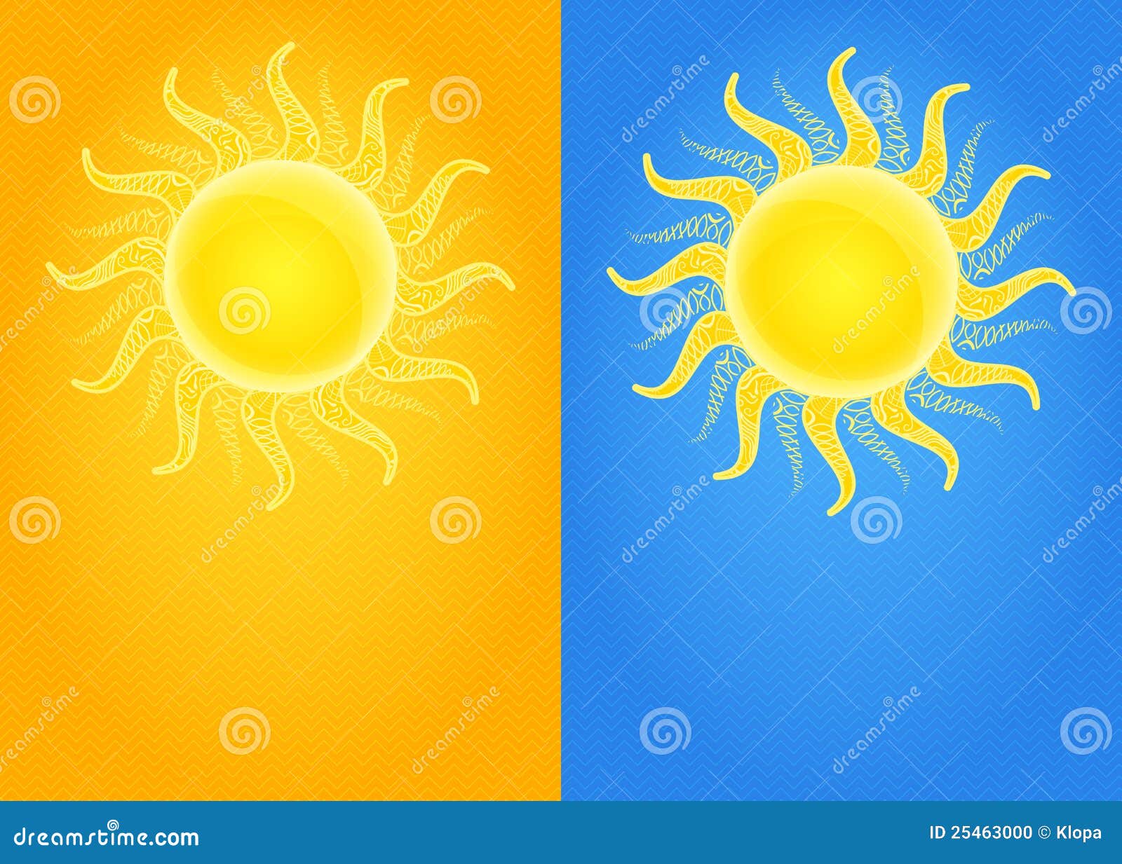 De Kaarten Van Invintation Met Gele Zon Vector Illustratie ...